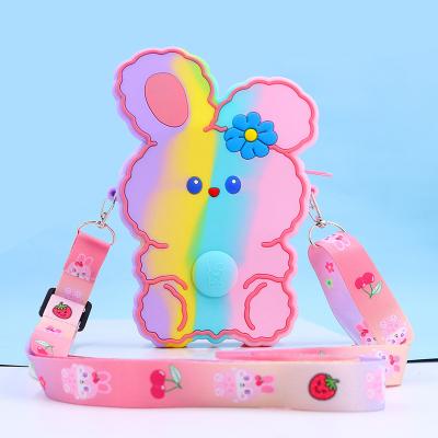 Cina Penna e matita di silicone leggera senza BPA Pop Shoulder Bag Fidget Toys Bag Per Ragazze Corssbody Shoulder Bag in vendita