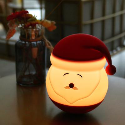 Cina Luce di Natale per bambini Lampada Lampada carina 16 colori Tap Silicone Bambini Luce di Natale USB Ricaricabile Bambini Luci notturne in vendita