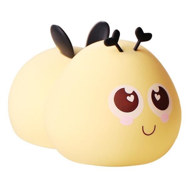 Bee Silicone LED Nightlight Baby Nursery Sleep Lamp With Timer For Toddler Baby Girls Boys Children Christmas Kids Gift