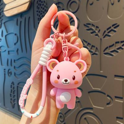 Cina Portachiavi di cartone animato di silicone morbido per ragazze donne senza gusto ufficio / scuola / personale in vendita