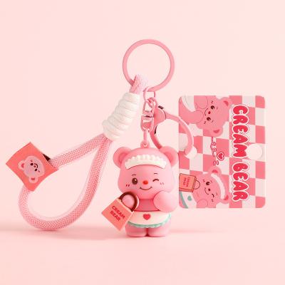 Cina Portachiavi di cartone animato di silicone morbido per ragazze donne senza gusto ufficio / scuola / personale in vendita