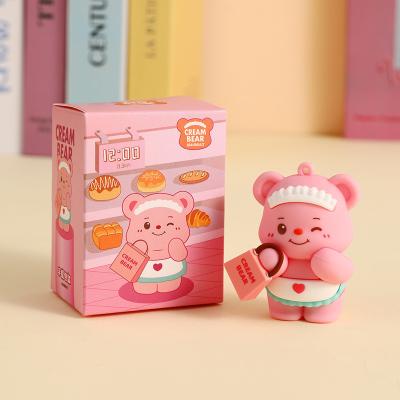 Cina Portachiavi di cartone animato di silicone morbido per ragazze donne senza gusto ufficio / scuola / personale in vendita