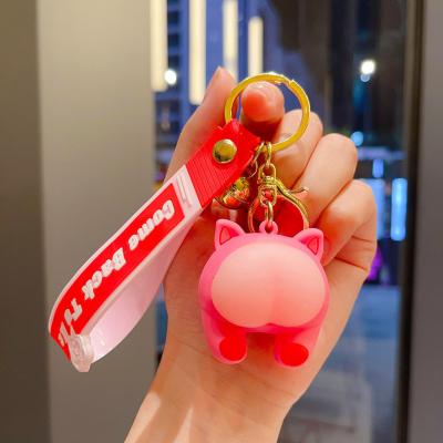 China Cartoon And Modern Kawaii Car Keychain Accessories Purse Handbag Custom Keychain Charms for sale