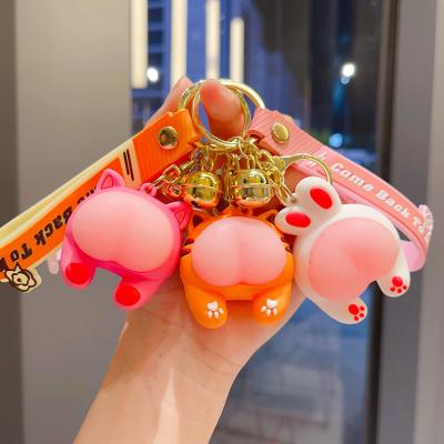 China Cartoon And Modern Kawaii Car Keychain Accessories Purse Handbag Custom Keychain Charms for sale