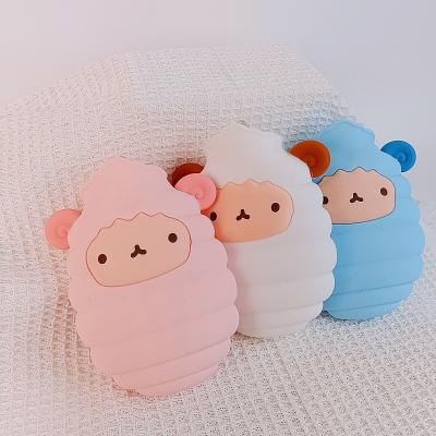 China Cartoon Hot Water Bag Bottle With Screw Cap Shoulder Hand Feet Warmer Hot Compress And Cold Therapy For Women Kids Gifts for sale