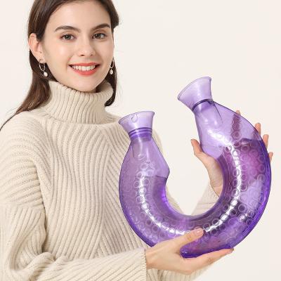 China 1.5L Hot Cold Water Bottle Bag U Shaped Reusable Hot And Cold Packs For Pain for sale