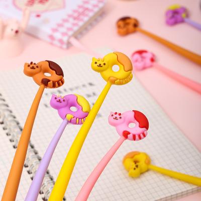 Cina Carino cartone animato Silicone Gel Inchiostri Cartoon Animali Scrittura Penne 0,5 mm Stili Vari Penne Papeterie Per Ufficio Presente in vendita