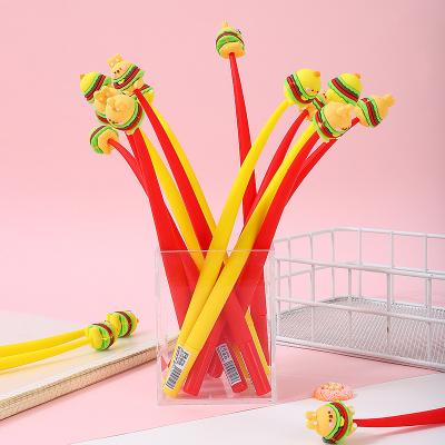 China Cute Kawaii Pen Accessoires Pour Fille Animaux Fruit en forme de soulagement du stress fournitures Gel encreurs avec remplacement remplis pour les enfants Étudiants Bureau scolaire for sale