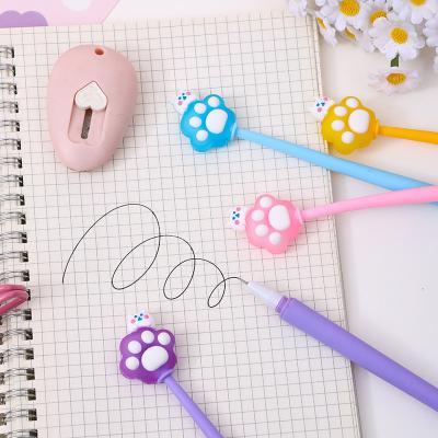 Cina 6 Pcs Cute Cartoon Gel Ink Pen, Shake Gel Pen For Kids And Girl,Kawaii Writing Pen Set For School Party Office Home,Student Gifts ((0.5mm,Cat Paw Design,Blacak), Giallo&Pink in vendita