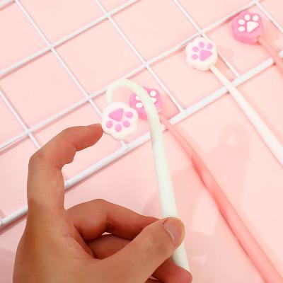 Cina 6 Pcs Cute Cartoon Gel Ink Pen, Shake Gel Pen For Kids And Girl,Kawaii Writing Pen Set For School Party Office Home,Student Gifts ((0.5mm,Cat Paw Design,Blacak), Giallo&Pink in vendita