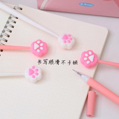 Cina 6 Pcs Cute Cartoon Gel Ink Pen, Shake Gel Pen For Kids And Girl,Kawaii Writing Pen Set For School Party Office Home,Student Gifts ((0.5mm,Cat Paw Design,Blacak), Giallo&Pink in vendita