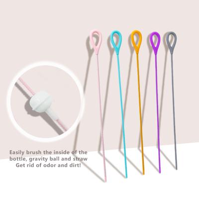 China Versatile Deep Cleaning Long Water Bottle Brushes Heat Resistant Sturdy Kitchen Brush For Easy Cleaning Hangable Cup Cleaner for sale