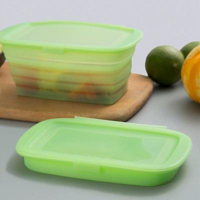 China Pure Silicone Square Lunch Box – 100% Food-Grade, BPA-Free, Leakproof, Microwave And Freezer Safe Reusable Container For Meal Prep, Office Lunch, Kids’Snacks, Camping, And Eco-Friendly Food Storage for sale