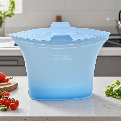 China Eco-Friendly And Sustainable Silicone Food Storage Bags Featuring Airtight Seals, Heat Resistance, And Easy Cleaning – Ideal For Storing Snacks, Leftovers, Marinating, Travel Use, And Helping You Save for sale