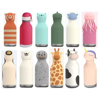 China Custom Silicone Lid Stainless Steel Water Bottle for Kids for sale