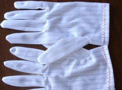 China Cleanroom Use Polyester Antistatic Gloves ESD Stripe gloves for electronic for sale