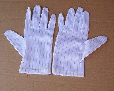 China Cleanroom Use Polyester Antistatic Gloves ESD Stripe gloves for electronic for sale