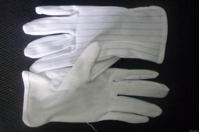 China Cleanroom Use Polyester Antistatic Gloves ESD Stripe gloves for electronic for sale