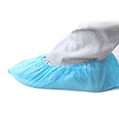 China Disposable Machine Made Anti Skid CPE Shoe Cover Plastic Oversleeves for sale