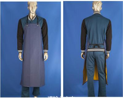 grembiule resistente dell'olio riutilizzabile di spessore di 0.35mm impermeabile con 2 cavi neri