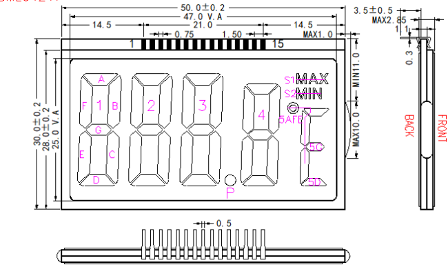 LCD Display Technical Diagram