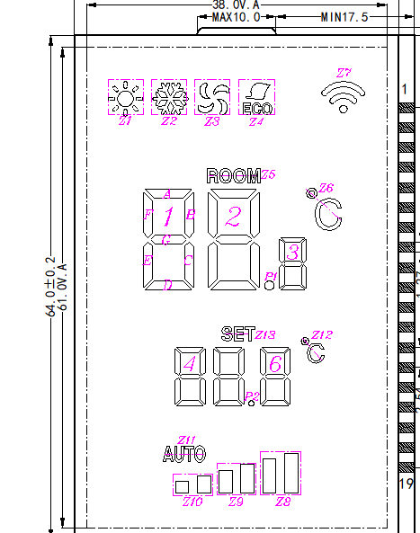 VA LCD Display for Temperature Applications