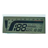 China Custom HTN Transflective Positive Segment LCD Display Panel 53x25mm for Motor Speedometer for sale