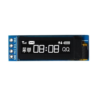 China Hot Sell 0.91 Inch Resolution 128X32 SPI IIC Interface SSD1306 Driver OLED Bare Screen Display LCD Screen for sale