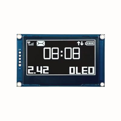 China 2.42'' 2.42 Inch 128x64 OLED Display Module 12864 I2C IIC Interface 4Pin SSD1309 Driver White PMOLED LCD Screen With PCB Board for sale