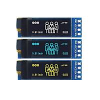 China 0.91 Inch 128x32 I2C OLED Display Module SSD1306 Driver White Blue for sale