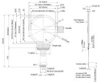 China 0.75 Inch 128x128 OLED Round Display White Light I2C Interface SSD1327 Round LCD Screen for sale