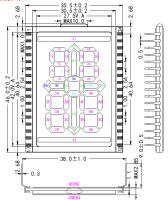 China Customized 4 Digit TN Segment LCD Display Red Backlight Meter -30 to 80C Wide Temp for sale
