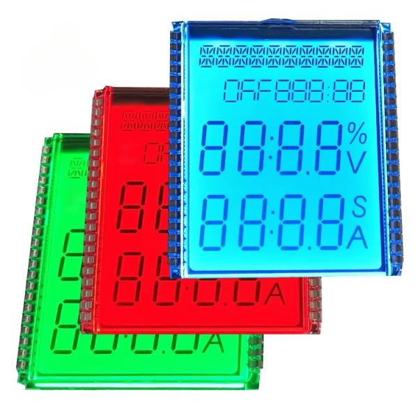 Quality Customized 26 Digits TN Segment LCD Display With Red Backlight and Wide Operating Temperature -30°-+80° for 3 Phase Energy Meter for sale