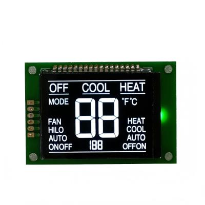 China Customized 4 Digits VA LCD Display with White LCD Display for Room Temperature Thermostat -20° to +70° Degree for sale