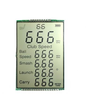 China Customized 17 Digits TN Segment LCD Display Reflective Positive Glass Panel for sale