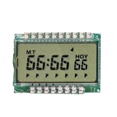 China Custom Mini Size 6 Digits 7 Segment Reflective Lcd Glass With Metal Pin For Timer Clock for sale