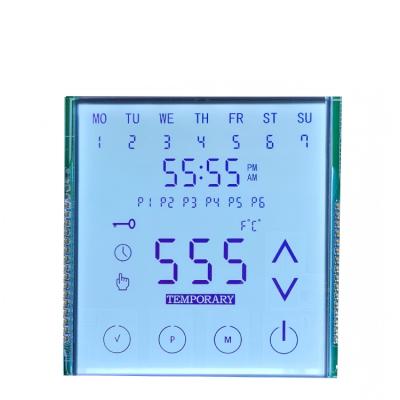 China China LCD Manufacturer Custom FSTN White Backlight Touch Screen Display For Temperature Thermostat for sale