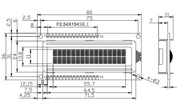 Quality 1602A Lcd Character Modules 16x2 Lcd Display Icd Dot matrix Modules for sale