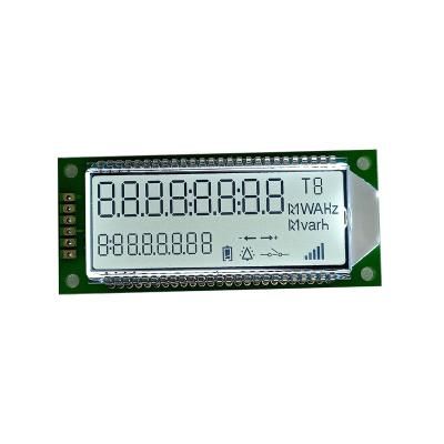 China Customized Size 7 Segment Cob Htn LCD Display Monochrome With White Backlight Lcd Screen For Electric Meter for sale