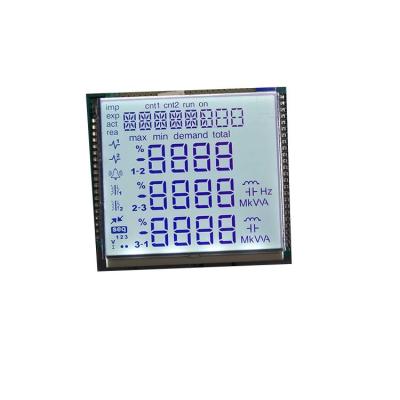 China Customized size fstn 14 segment monochrome lcd screen display for 3 three phase energy meter for sale