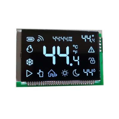 China Factory OEM/ODM Customized Size Black Va 12 Digit LCD Screen Display For Hvac Thermostat for sale
