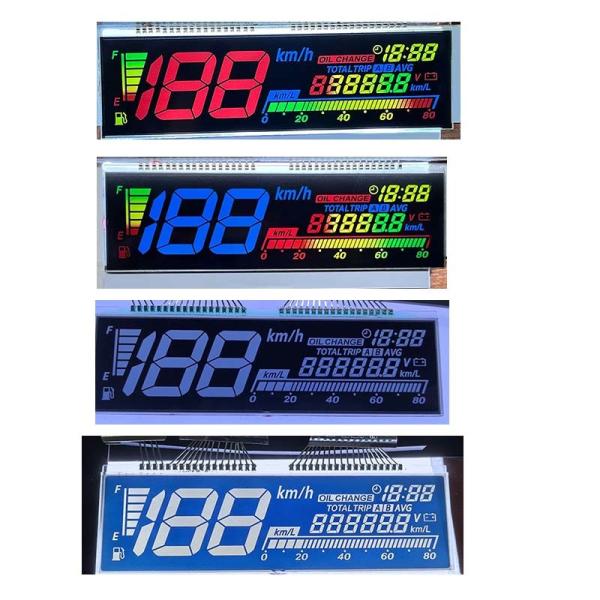 Quality Customized size 7 segment lcd monochrome motorcycle lcd display panel screen for for sale