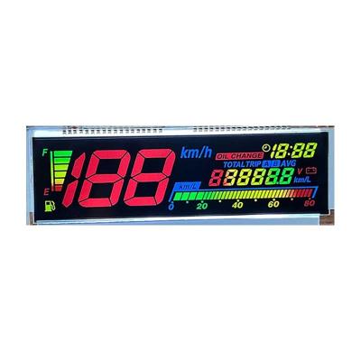 China Customized size 7 va type muti colors segment lcd monochrome motorcycle lcd display panel screen for HONDA for sale