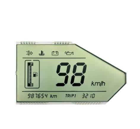 Quality Customized size 7 htn type segment lcd monochrome motorcycle lcd display panel screen for pulsar 150cc for sale