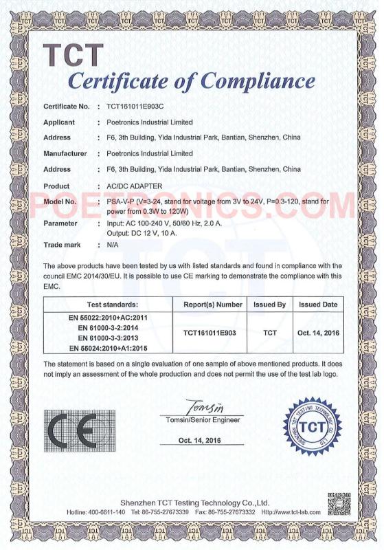 CE-EMC (PSA-V-P) - POETRONICS INDUSTRIAL LIMITED