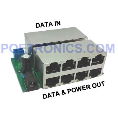 China Injector do ponto de entrada de 8 portos, adaptador do ponto de entrada, fonte de alimentação Module_POE-IJ808M1 do ponto de entrada à venda
