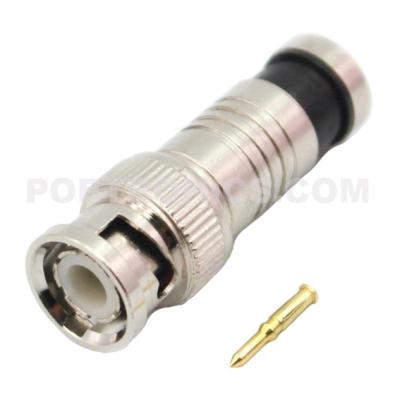 China Conector masculino da compressão de BNC-CC01 BNC para o cabo coaxial do CCTV RG59 à venda
