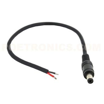 China Tomada da C.C. do homem 12V do CCTV DCC-M1 à ligação 5.5x2.1mm do cabo de alimentação da trança à venda