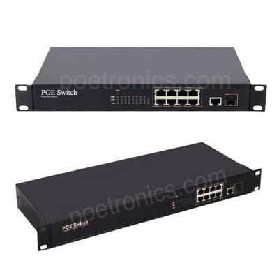 China POE-S108T-1U_8 interruptor do ponto de entrada do porto IEEE802.3at 10/100Mbps 25W (250W poder incorporado) _POETRONICS à venda