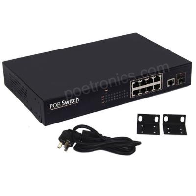 China Interruptor do ponto de entrada do porto IEEE802.3at 10/100Mbps 25W de POE-S108T 8 (poder 150W incorporado) à venda